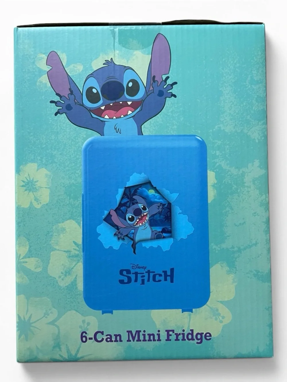 Disney | Kitchen | Disney Stitch 6can Mini Fridge In Teal And Blue ...